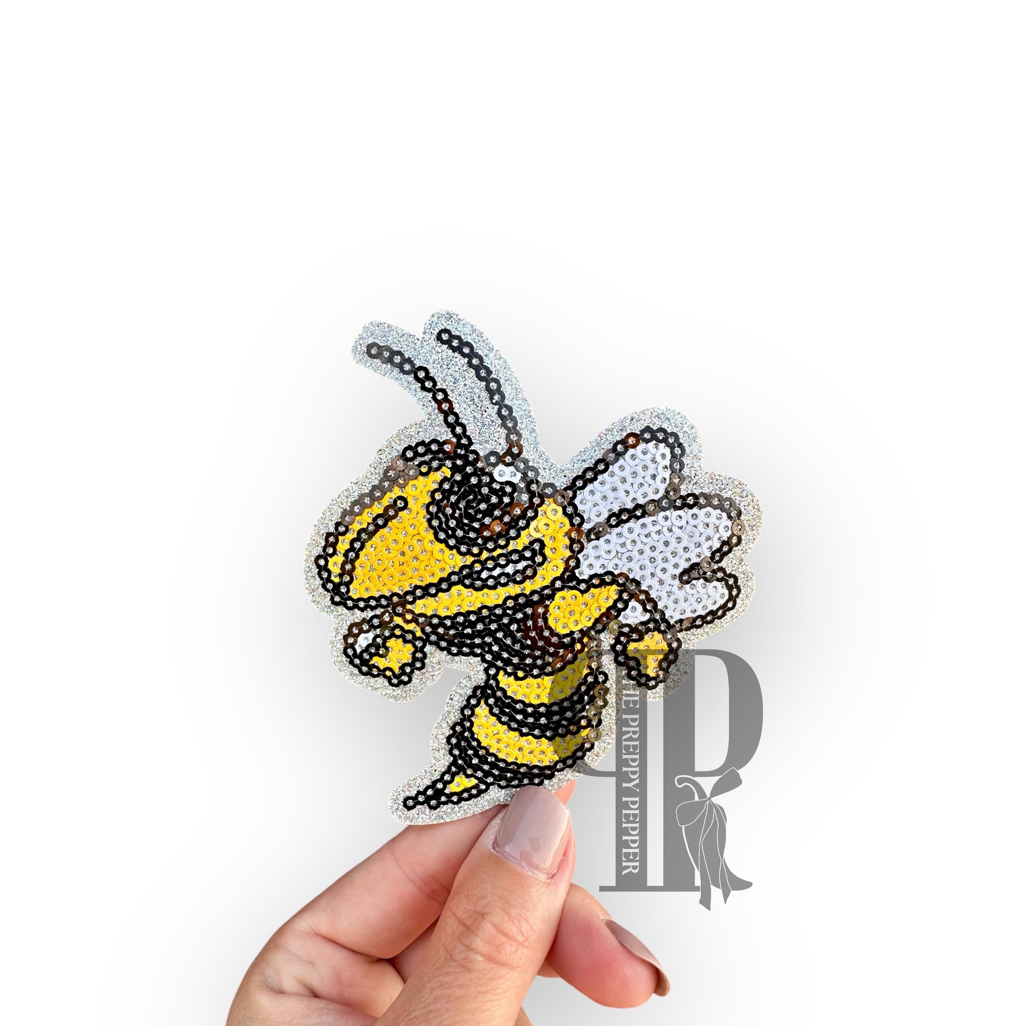 Sequin & Glitter Yellowjacket/ hornet patch – The Preppy Pepper